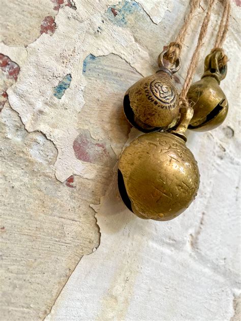 Set Of 3 Original Brass Bells Daughters And Co