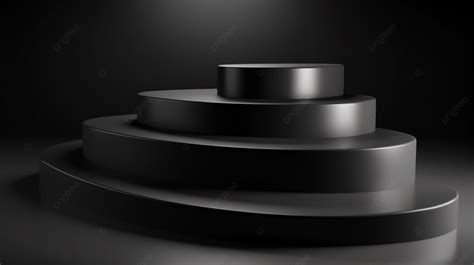 검은 계단의 3d 렌더링 제품 프레젠테이션을 위한 3d 연단 고화질 사진 사진 지휘대 배경 일러스트 및 사진 무료 다운로드