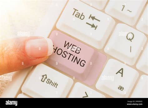 Text Sign Showing Web Hosting Conceptual Photo The Activity Of