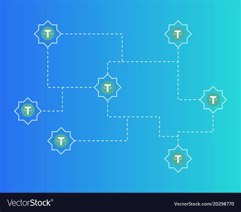 Tether Cryptocurrency Digital Payment Background Vector Image