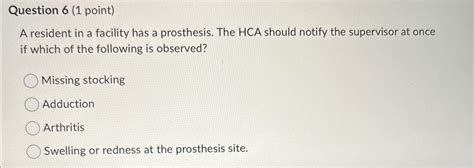 solved question 6 1 ﻿point a resident in a facility has a