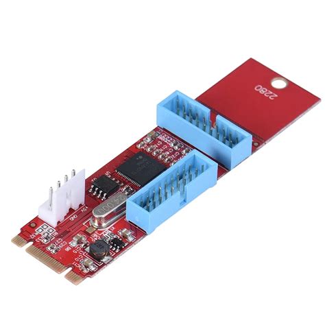 2 Port 19 20Pin USB3 0 Female To NGFF M 2 B M Key Male Adapter Converter Card 4 Pin Power