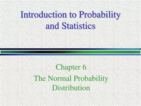 Ppt Introduction To Probability And Statistics Powerpoint
