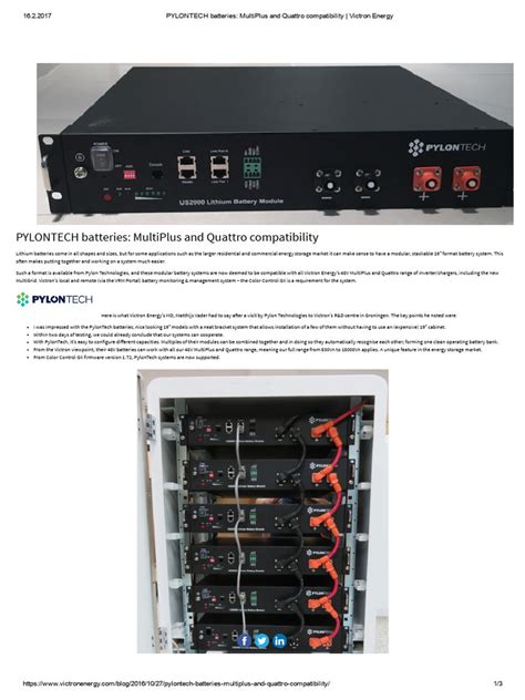 Pylontech Battery Compatibility Guide Pdf