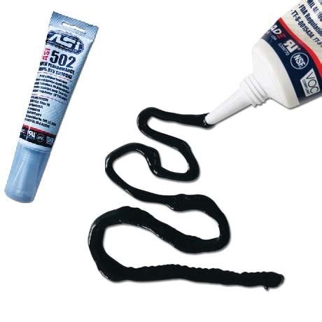 ASI Hi Temp BBQ Grill Smoker Sealant FDA Food Safe RTV Silicone Adhesive RTV F Black