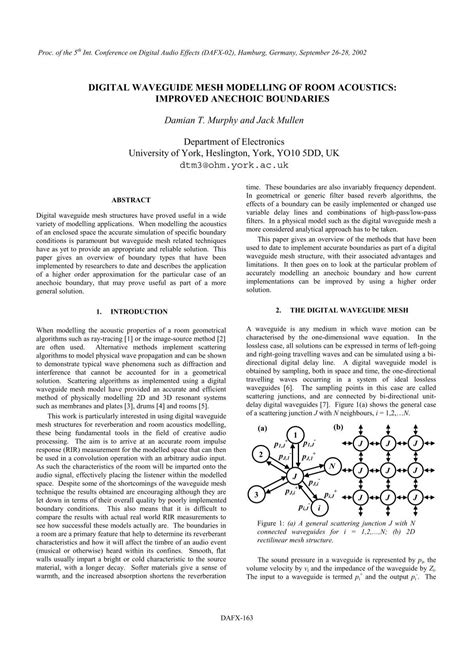 digital waveguide mesh modeling of room acoustics improved