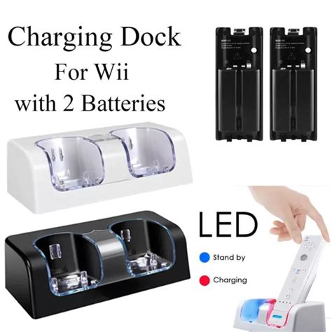 Station Usb Cable Cradle Charging Dock For Nintendo Wii Remote