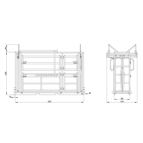 Cattle Crush 368m Heavy Duty Vet Crush Mixsteel