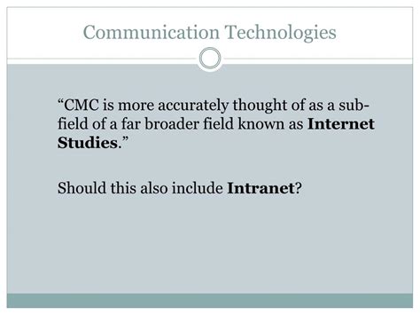 Ppt Computer Mediated Communication Powerpoint Presentation Free