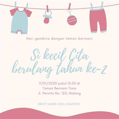 Halaman 2 Contoh Desain Undangan Ulang Tahun Gratis Canva