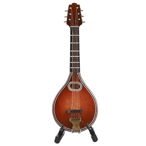 Mini Mandolin Instrument Space Saving Elegant Handmade 8 Strings Mandolin Model For Ts Home