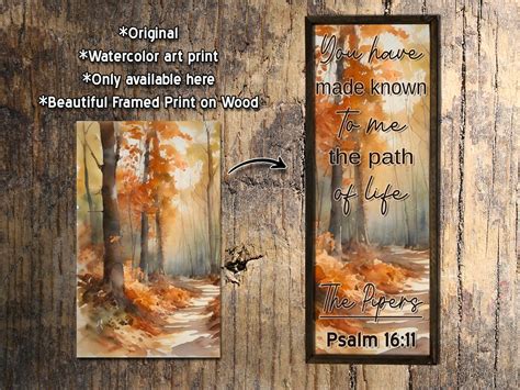 The Path Of Life Wood Framed Sign Custom Bible Verse Sign Etsy