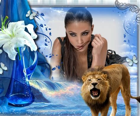 It SMichelle S Wildlife Frames NATURE LION FLOWERS Nature Wildlife