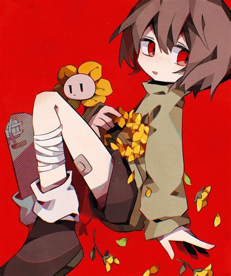 Chara And Flowey Undertale Drawn By Soresaki Danbooru