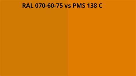 Ral 070 60 75 Vs Pms 138 C Ral Colour Chart Uk