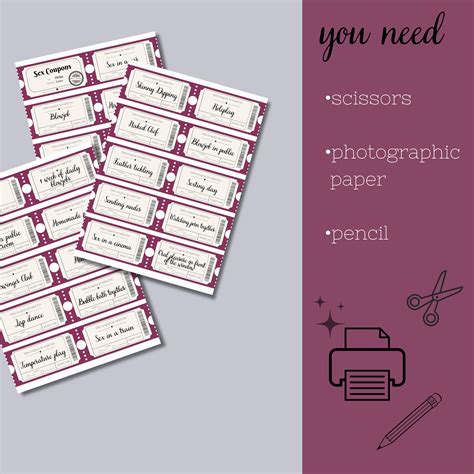 Customizable Kinky Sex Coupons Erotic Vouchers To Tick Instant Digital Download T Naughty