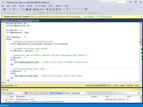 Why Begin Trybegin Catch Is Better Than Goto — In T Sql Error Handling