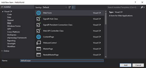 Create Simple ASP NET Web App Frederic Paladin