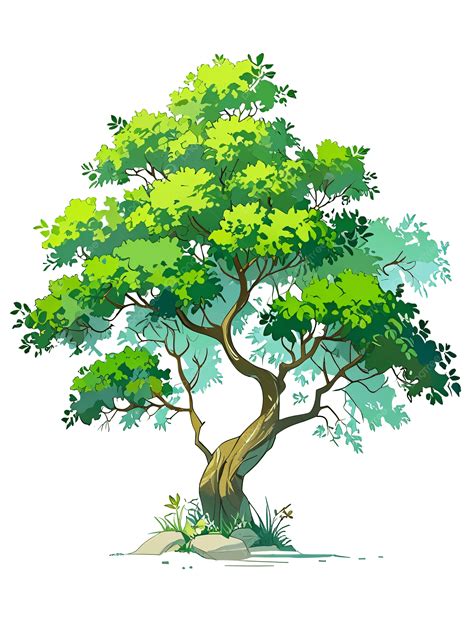 Hand Drowing A Green Tree Icon Green Tree Tree Icon Trees Png
