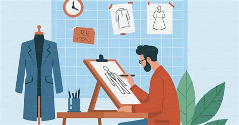 책상에 앉아 종이에 그림을 그리는 남자 벡터 Unsplash의 유행 이미지