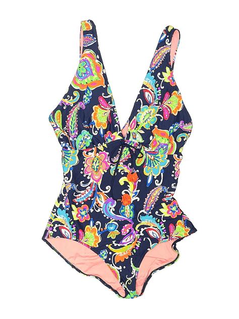 Anne Cole Paisley Blue One Piece Swimsuit Size 16 63 Off Thredup