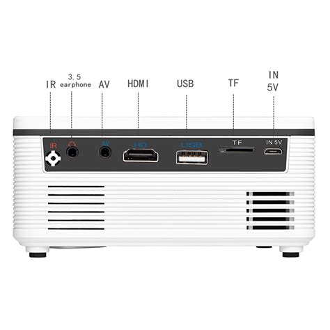 1080p 60 Portable Home Movie Video Projector W Built In Speaker