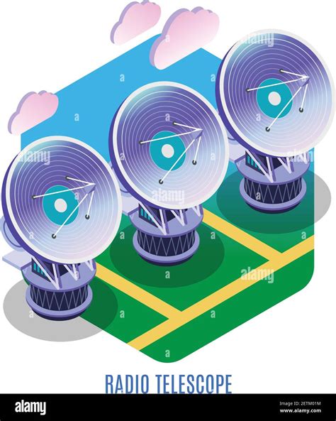 Astrophysics Isometric Background Composition With Astronomical