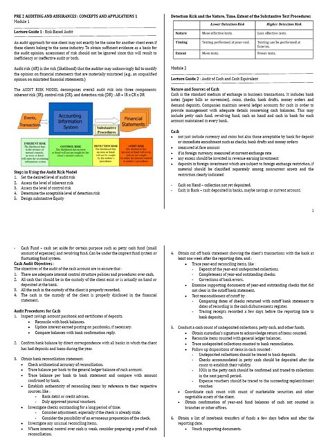 Pre 2 Auditing Concepts And Applications Module 1 And 2 Download Free
