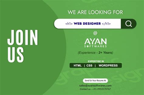Ayan Softwares On Linkedin Hiring Html Css Developer Wordpress
