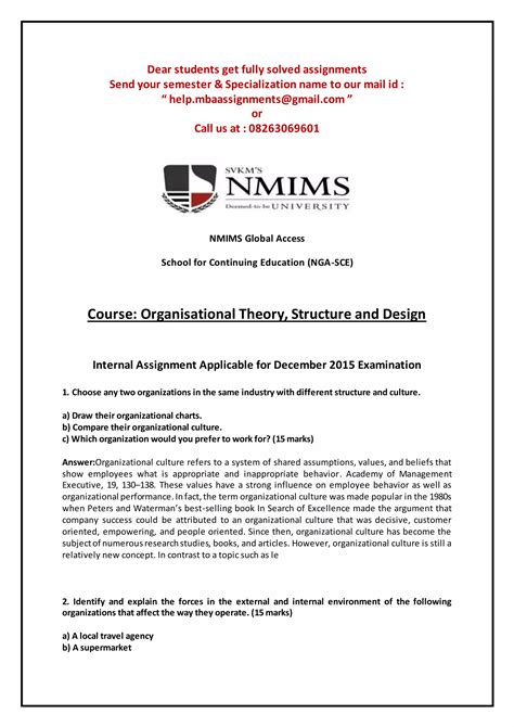 Organisational Theory Structure And Design Pdf
