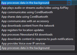 What Does Required Background Modes In Xamarin Ios Actually Mean Stack Overflow