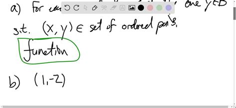 Solved Testing For Functions Which Sets Of Ordered Pairs Represent Functions From A To B