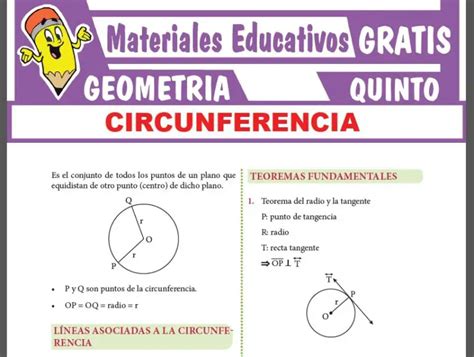 Circunferencia Para Quinto Grado De Secundaria Fichas GRATIS