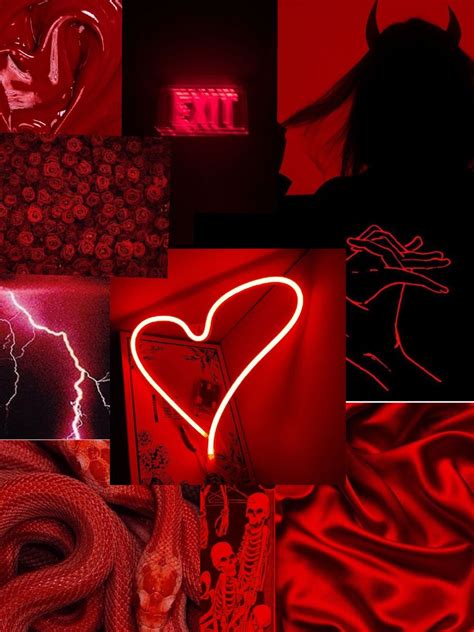 Red Aesthetic Photo Collage