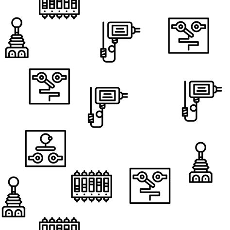 Switch Electricity Accessory Vector Seamless Pattern 17314410 Vector