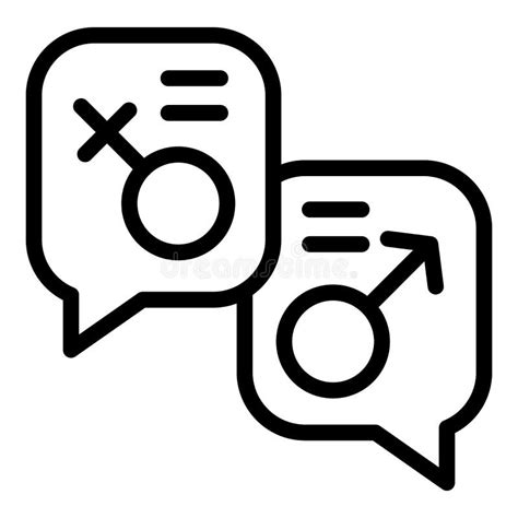 Sex Education Chat Icon Outline Vector Health Advice Stock