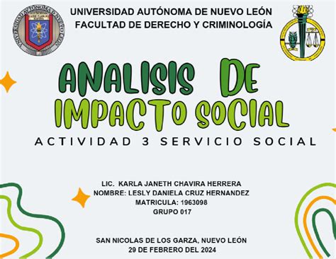 Identificacion Del Impacto Social Servicio Social Studocu