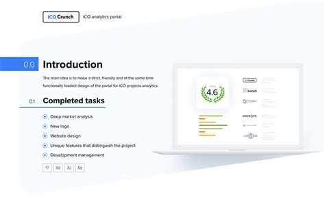 Ico Crunch Analytics Portal For Crypto Projects Behance