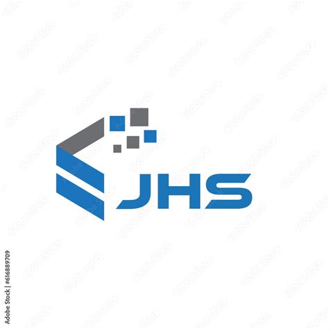 Jhs Letter Technology Logo Design On White Background Jhs Creative