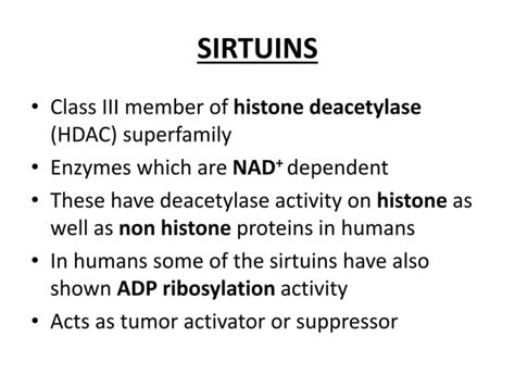 Assignment1sirtuins Pptx Chemistry Science