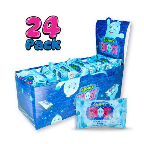 Trendy Treats Gummy Ghost Gummies Blue Raspberry Gummies Jilly Ghost Shape Sour