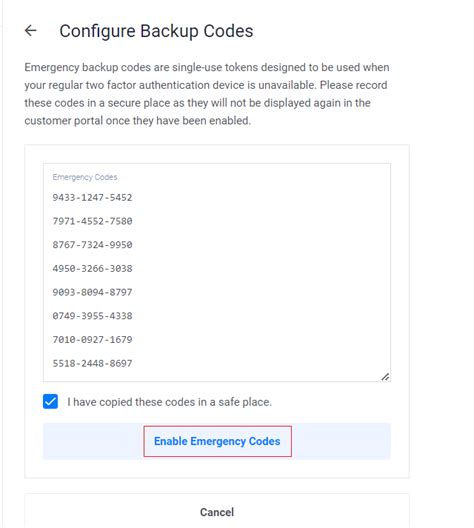 How To Add Vultr Emergency Backup Codes For Two Factor Authentication