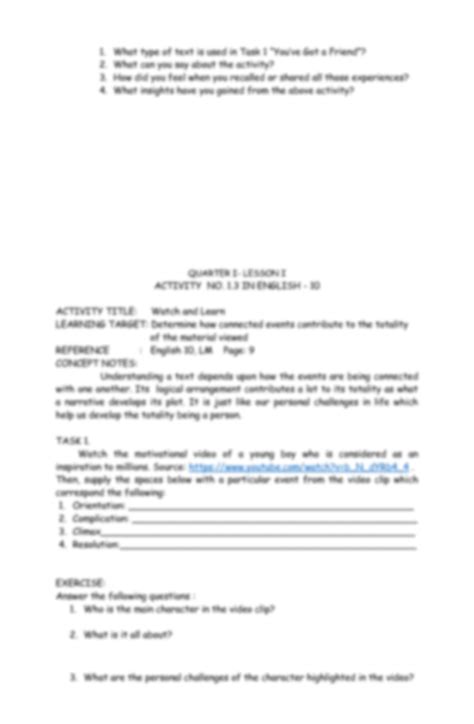Solution Eng 10 Effect Of Textual Aids On Understanding Of The Text