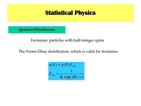 Ppt Statistical Physics Powerpoint Presentation Free Download Id