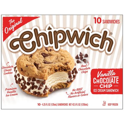 Chipwich Ice Cream Sandwich 1042 Oz 132 Qt 1665988 1299