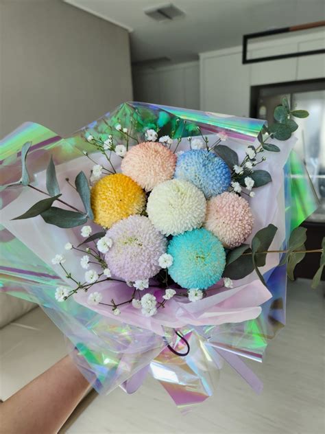 레인보우 퐁퐁 꽃다발 배민 장보기∙쇼핑