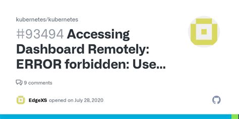 accessing dashboard remotely error forbidden user system anonymous