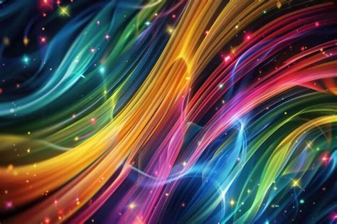 Premium Photo Bright Swirl Ribbon Background Design
