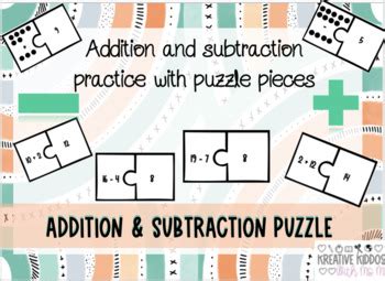 Addition And Subtraction Puzzle Practice By Kreative Kiddos TPT