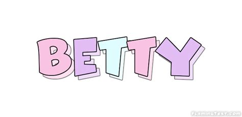 Betty Logo Herramienta De Diseño De Nombres Gratis De Flaming Text